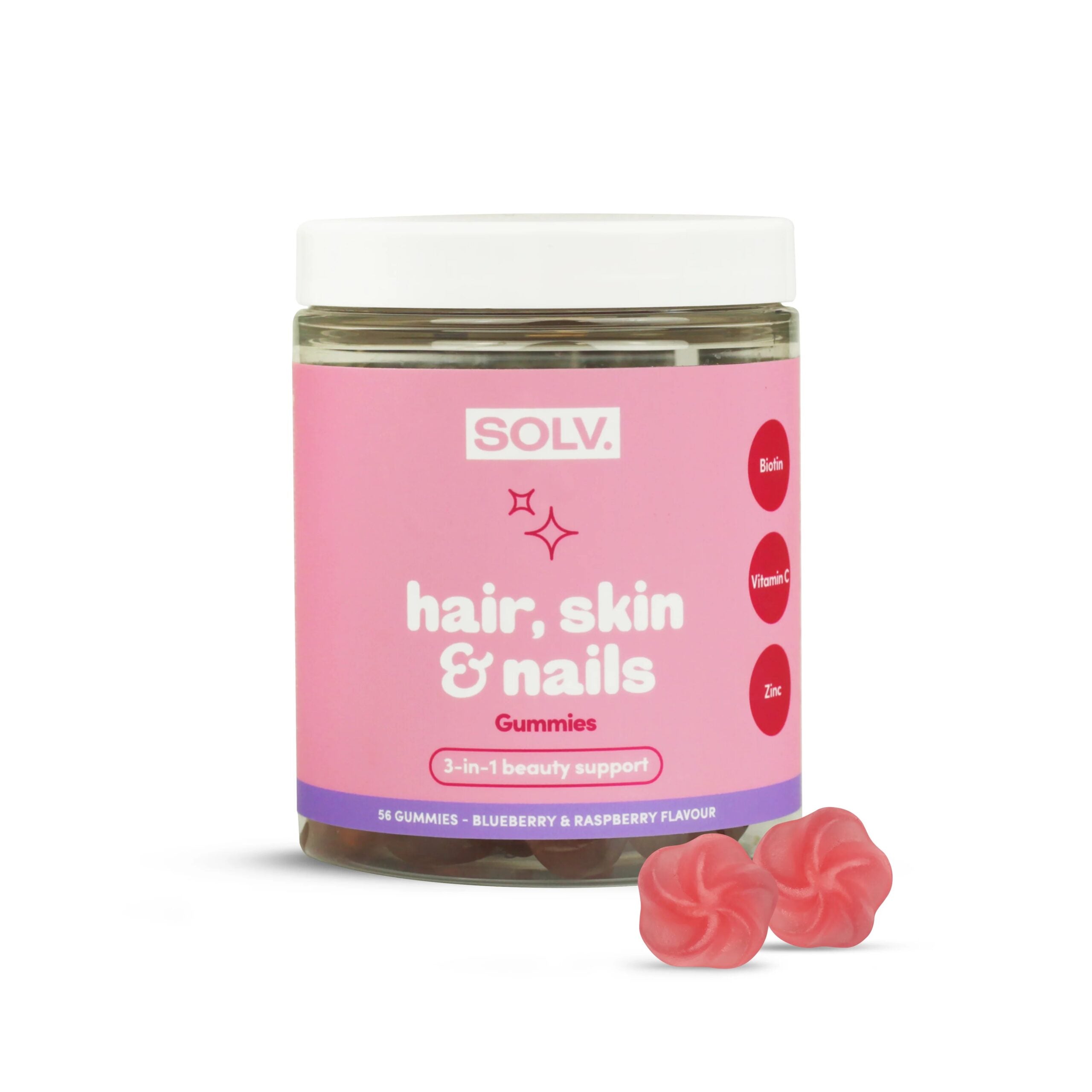 01-SOLV. Hair, Skin & Nails Gummy (56 Pack) – Hairshopmalta